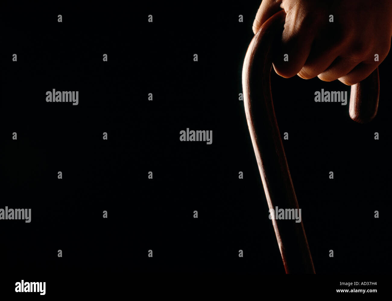 Close up of elderly hand holding a cane Stock Photo - Alamy