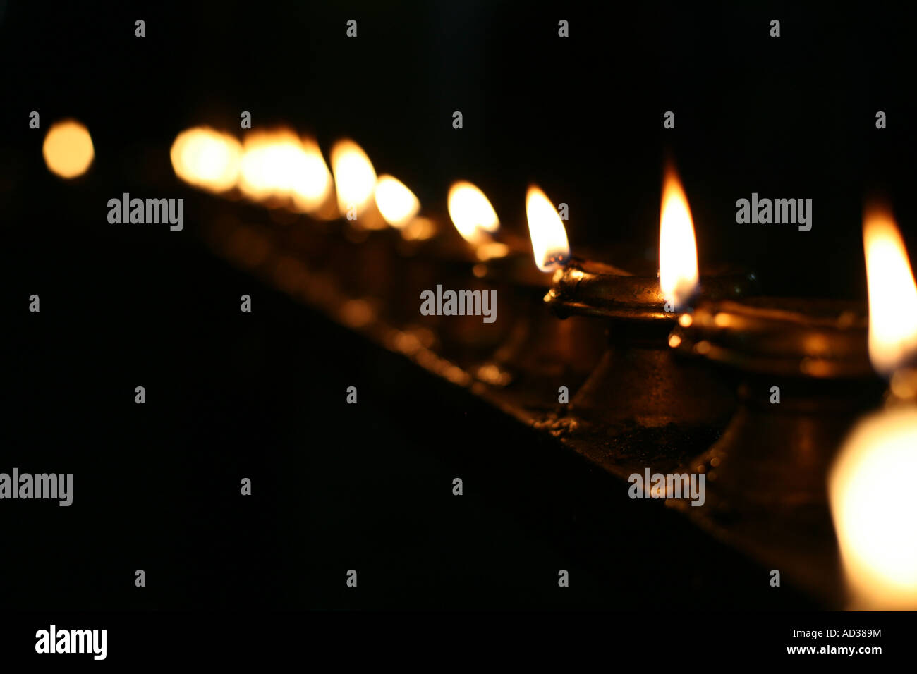 Prayer lamps outisde Kathmandu Stock Photo - Alamy