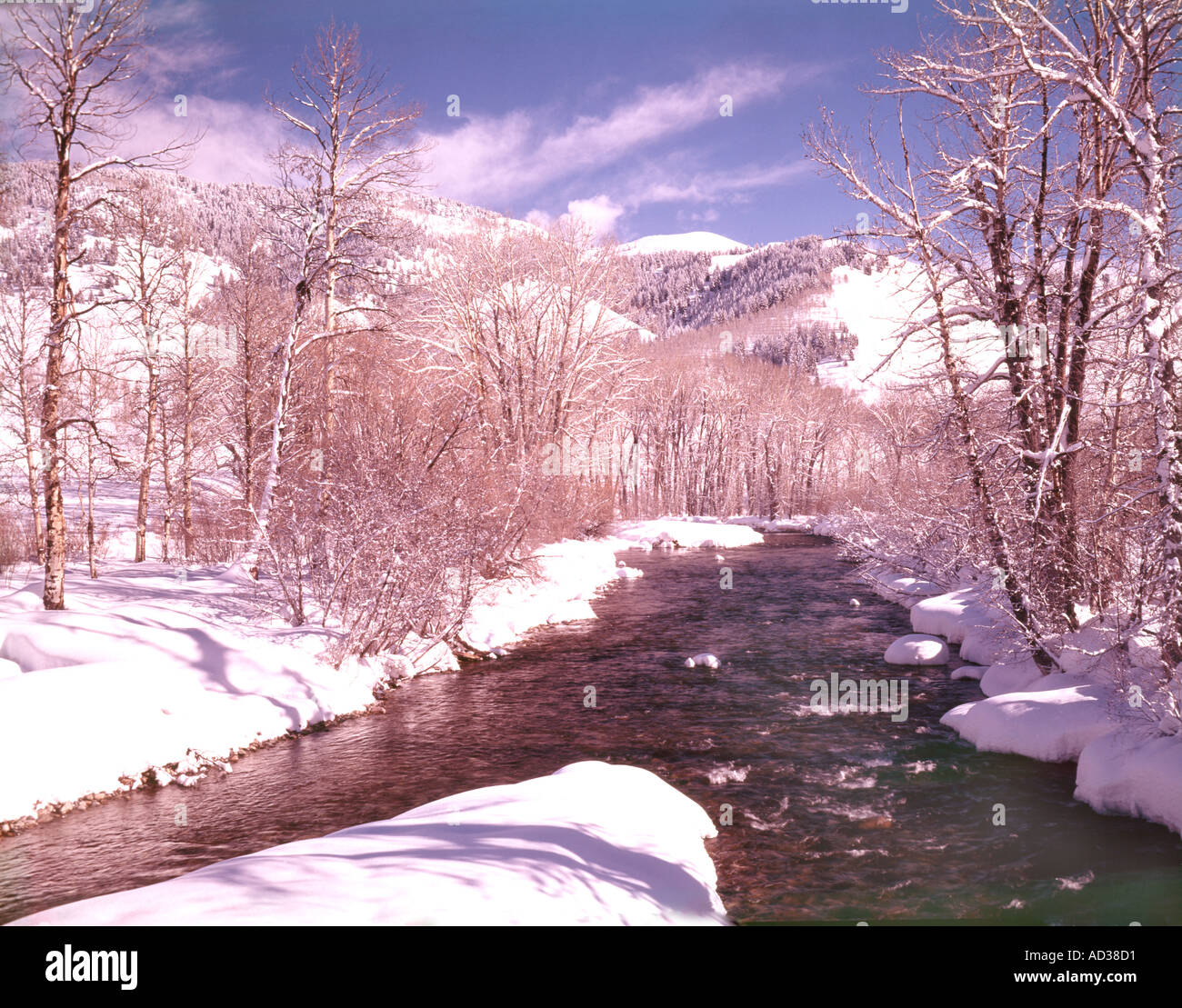 Winter in Sawtooth National Recreation Area of Idaho showing the Big ...