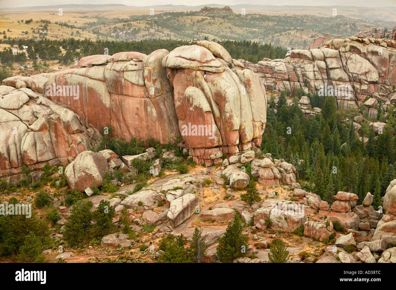 Rock formations at Vedauwoo in the mountains near Laramie, Wyoming, USA ...