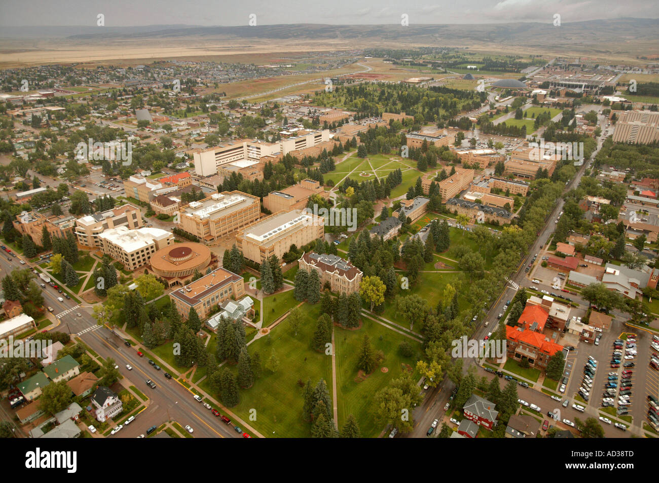 Aerial of University of Wyoming campus in Laramie, Wyoming, USA Stock ... Aerial of University of Wyoming campus in Laramie, Wyoming, USA Stock ...