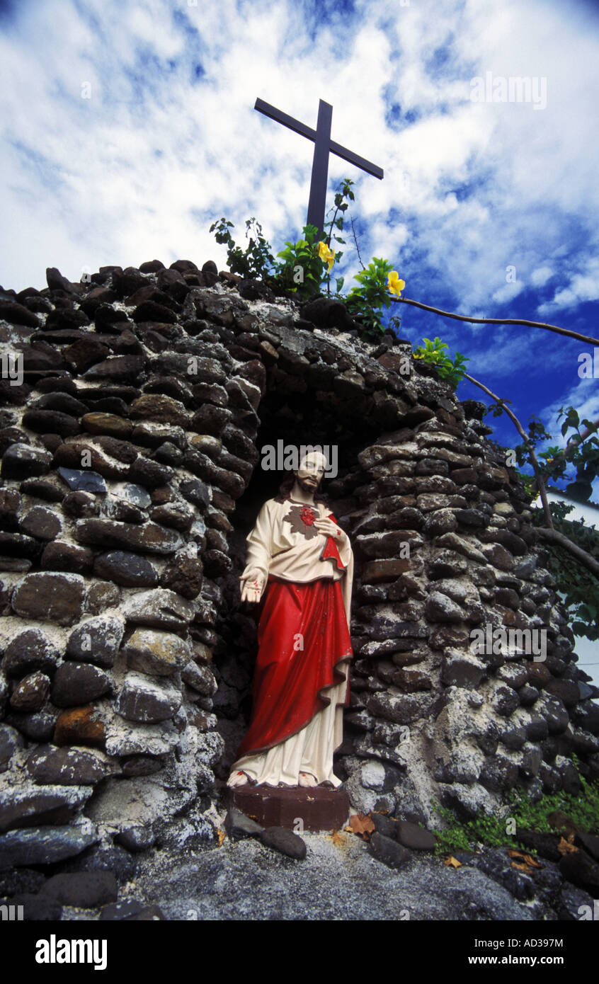 grotto at cook island christian church, rarotonga, cook islands Stock ...