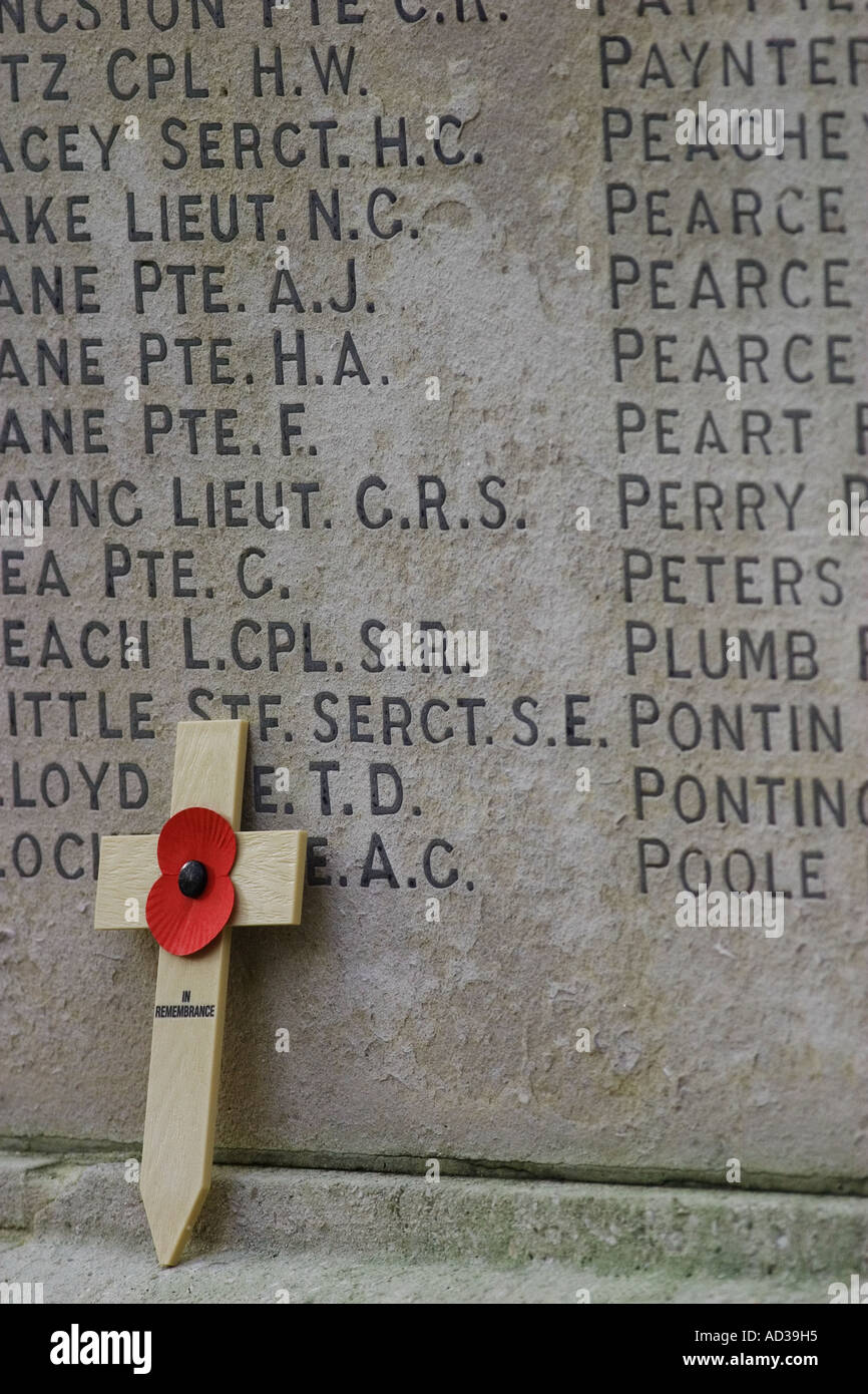 Cross resting again a cenotaph Stock Photo - Alamy