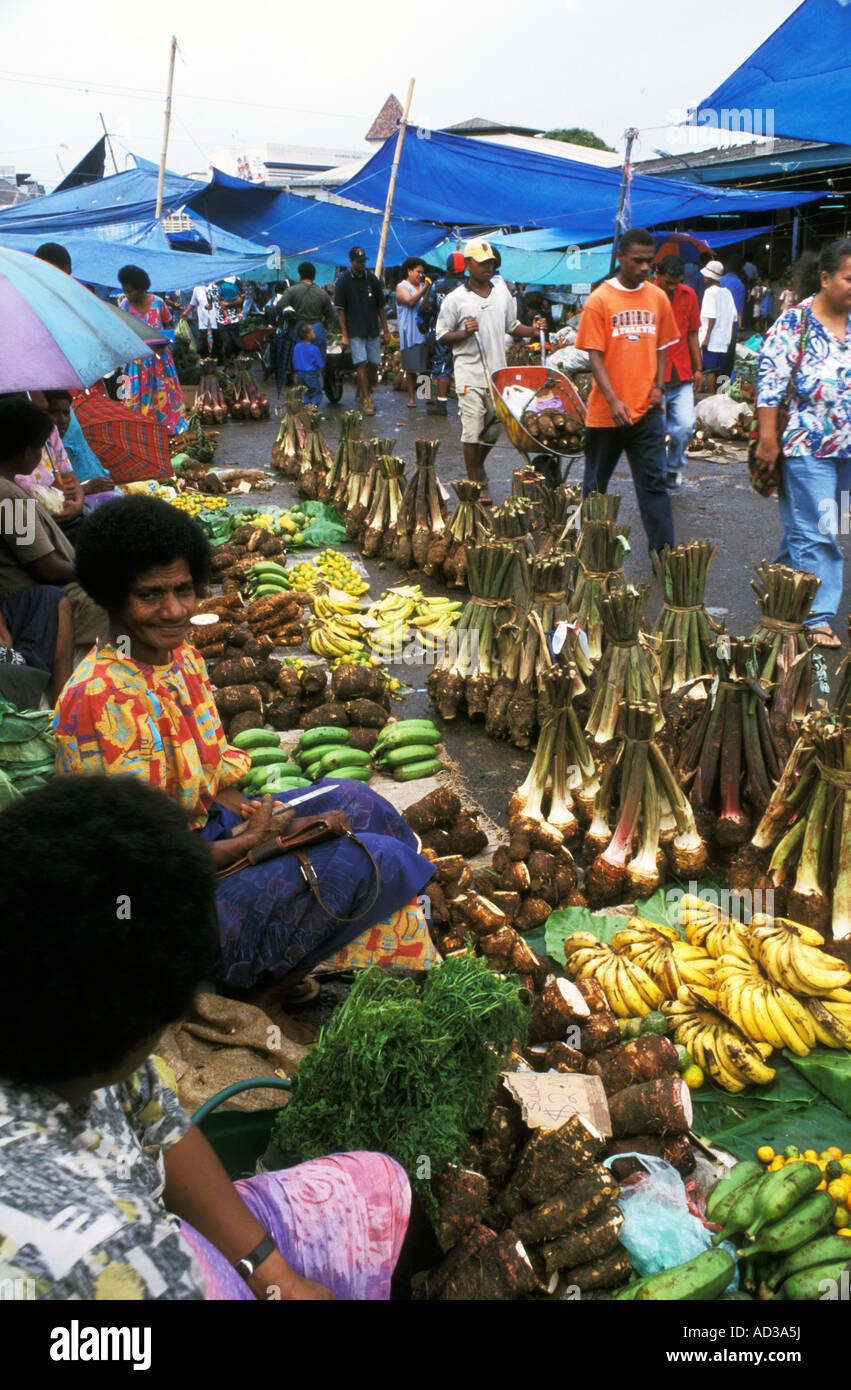 suva market scene, fiji Stock Photo - Alamy