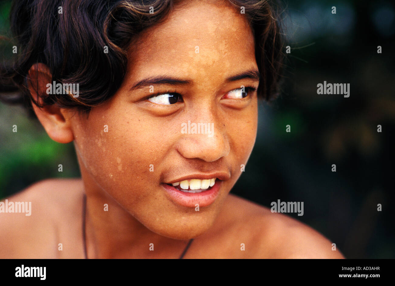 boy in moerai, rurutu, tahiti Stock Photo - Alamy