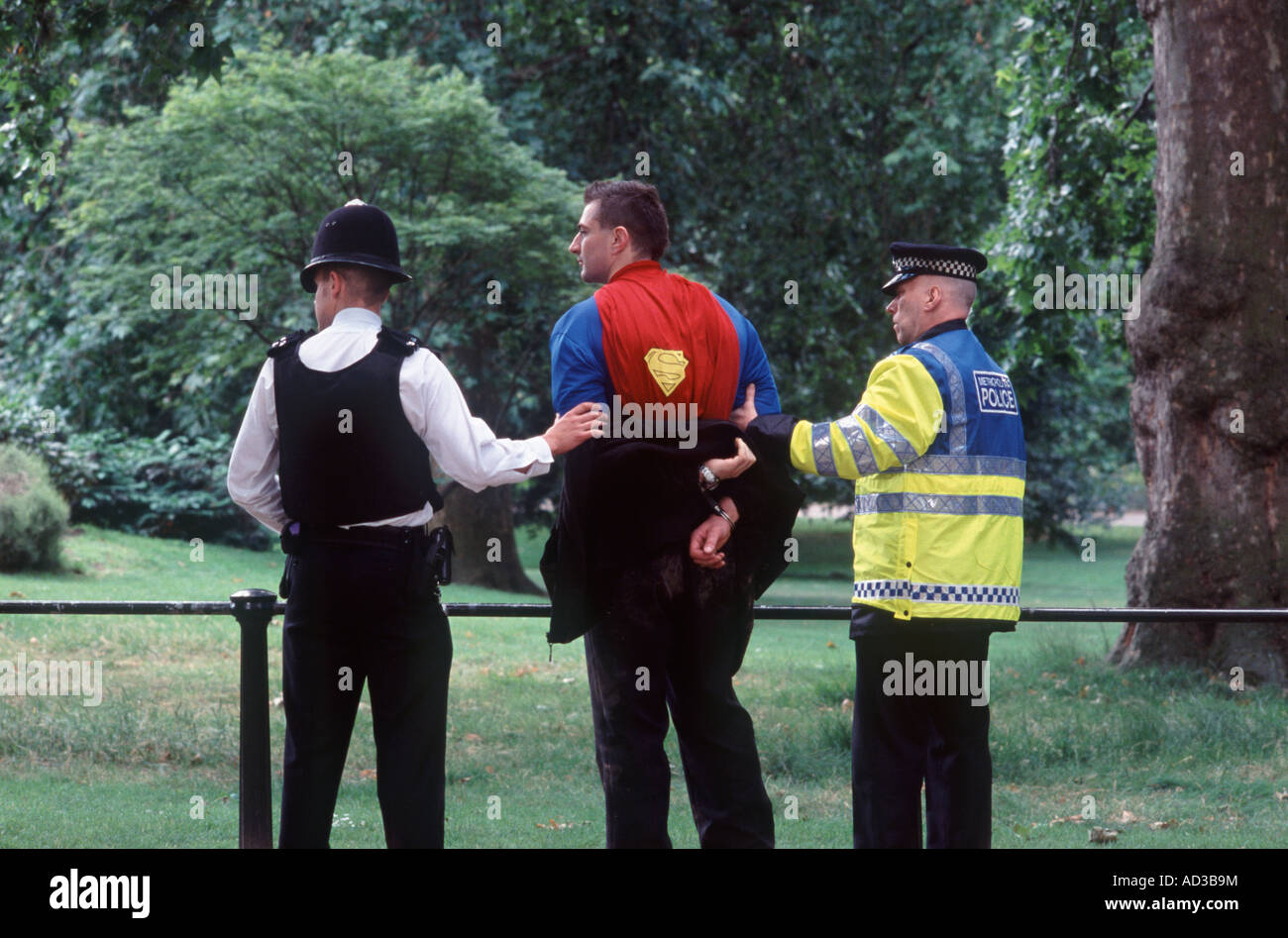 Superman protester arrested hi-res stock photography and images - Alamy