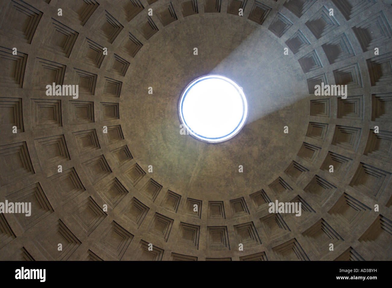 The Panteon Dome Ceiling with Oculus Providing the only lighting for ...