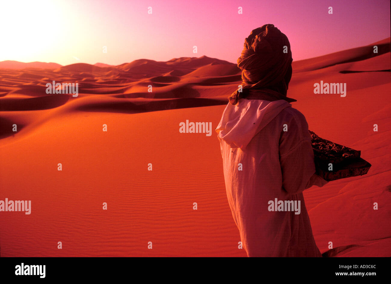 Sahara Desert at sunrise Morocco Stock Photo - Alamy