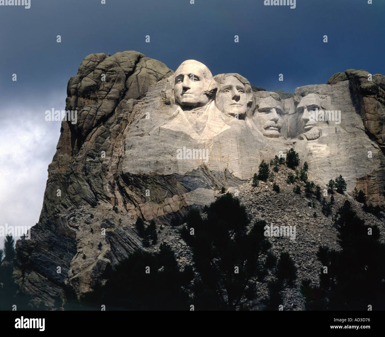 Mount Rushmore National Monument in the Black Hills in the Western ...
