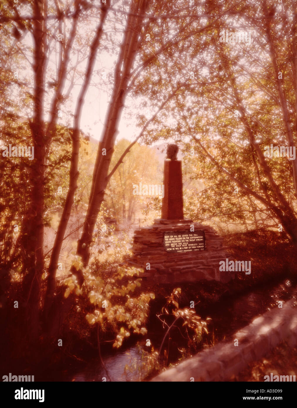 Ernest Hemingway Memorial located along Trail Creek At Sun Valley in ...