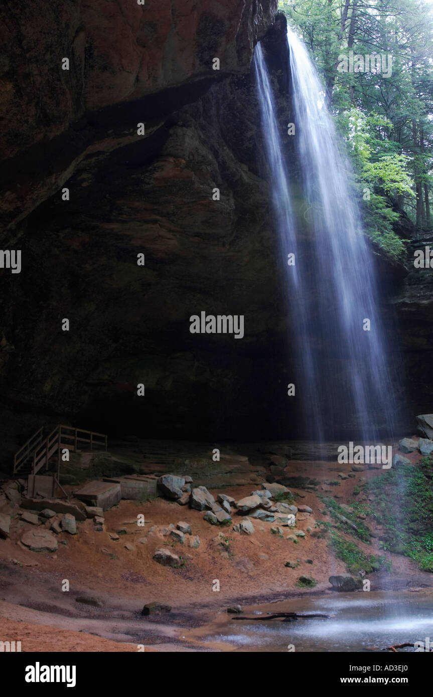 A waterfall at Ash Cave in Hocking Hills State Park Stock Photo - Alamy