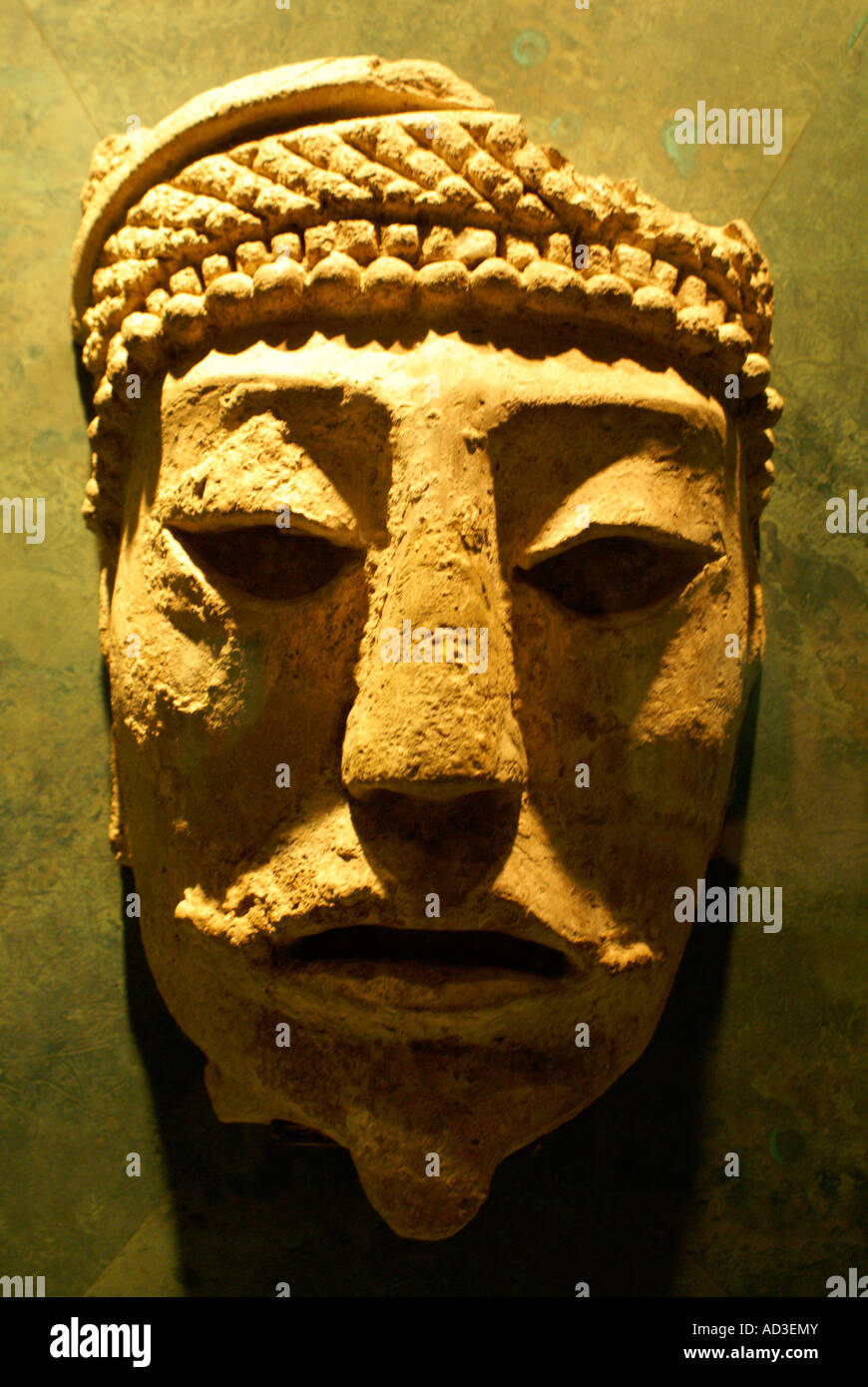 Cabeza de Comalcalco from the state of Tabasco, Mexico in the Museo ...