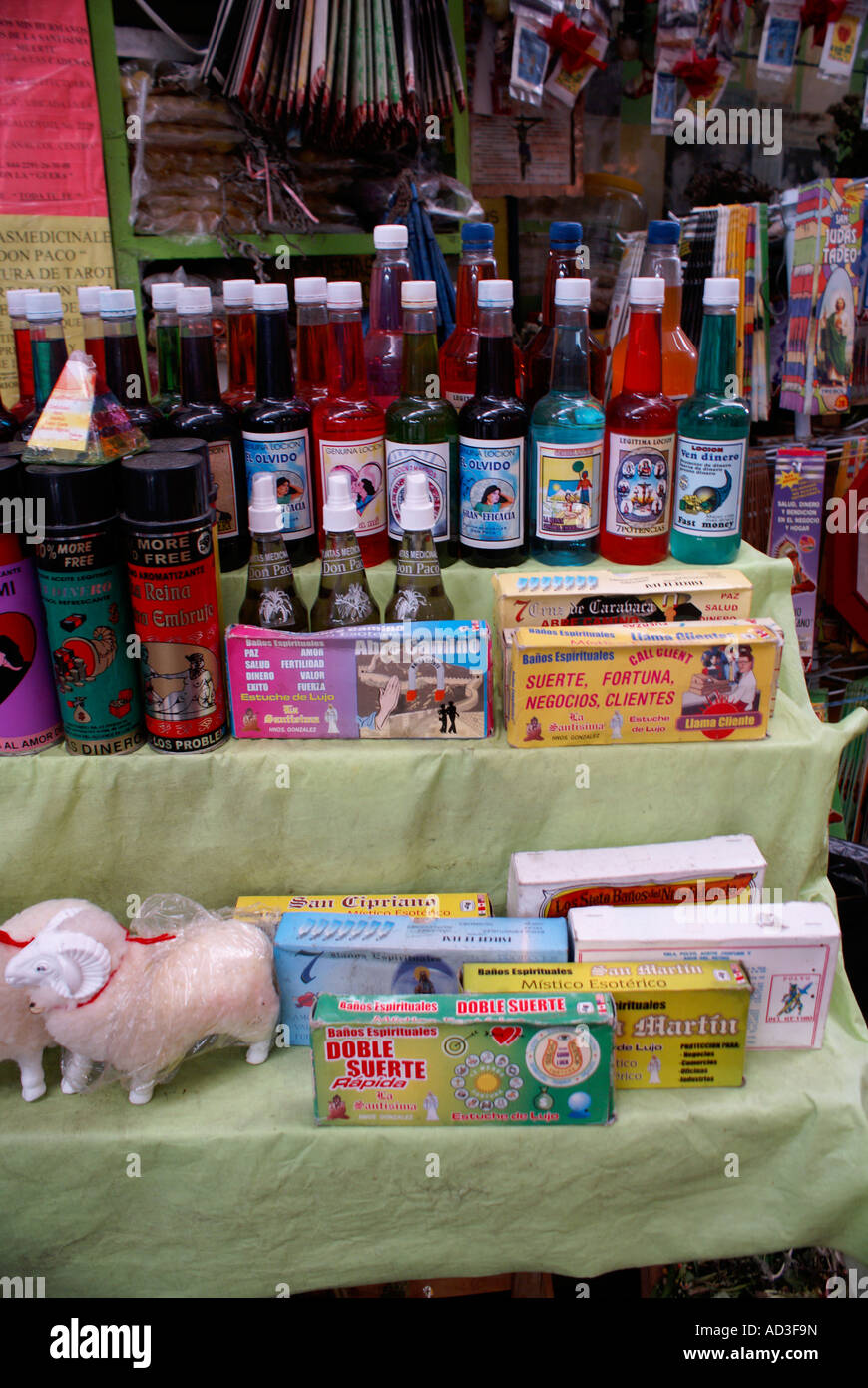 Remedies and magical potions for sale in the market, city of Veracruz ...