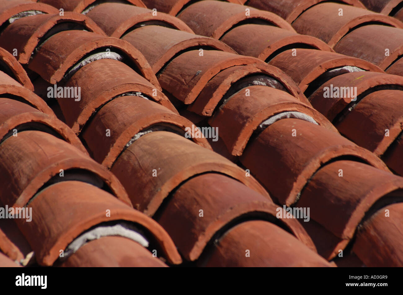 Red Adobe Tile Roof Stock Photo - Alamy