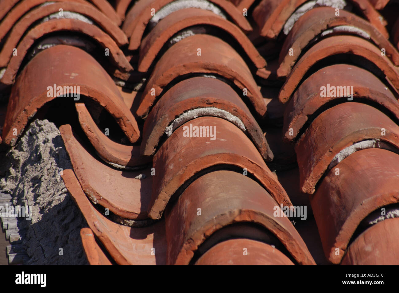 Red Adobe Tile Roof Stock Photo - Alamy