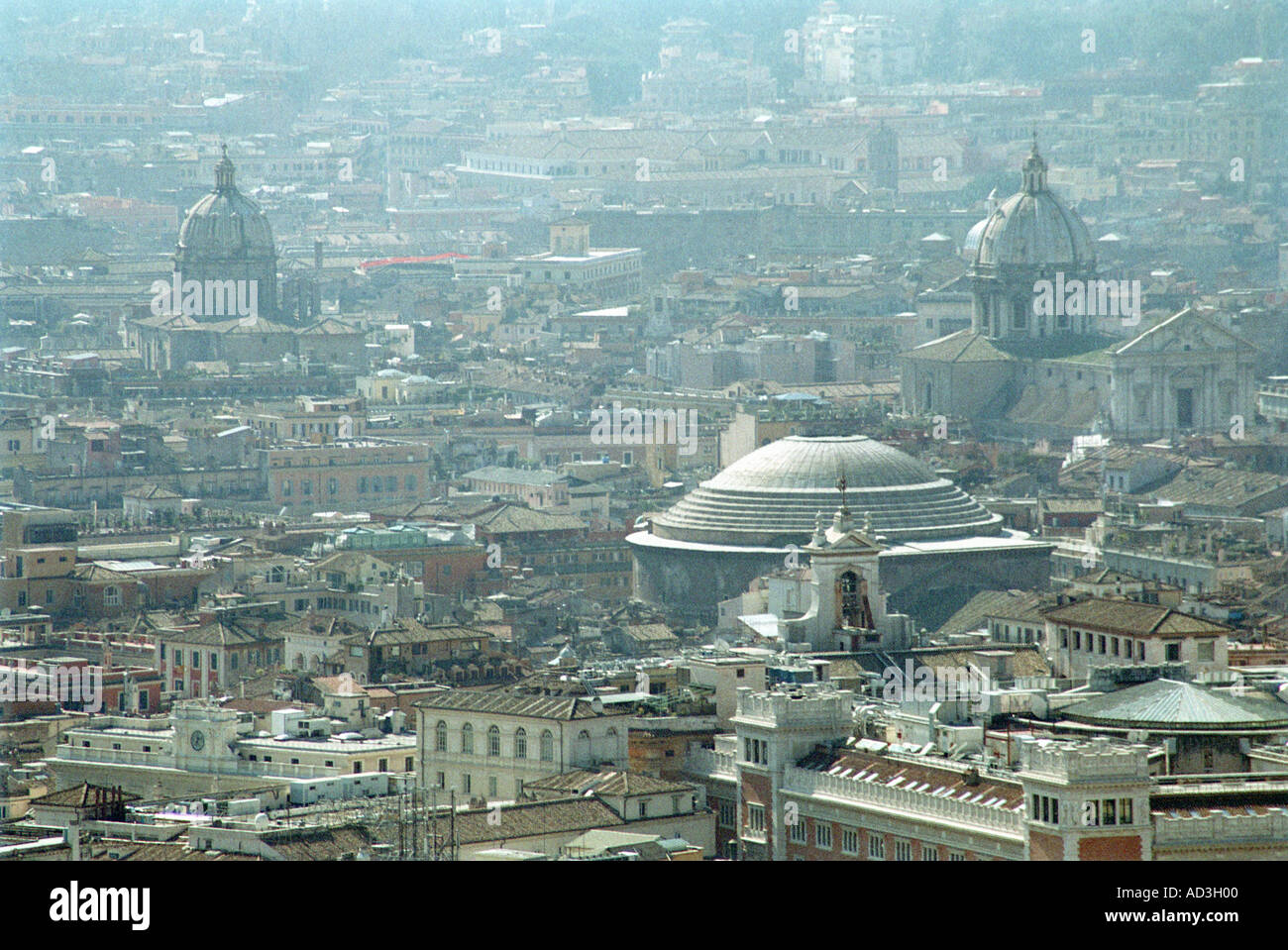 aerial view of rome and pantheon Stock Photo - Alamy