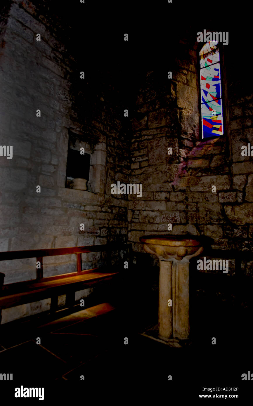Inside of a French church Stock Photo - Alamy