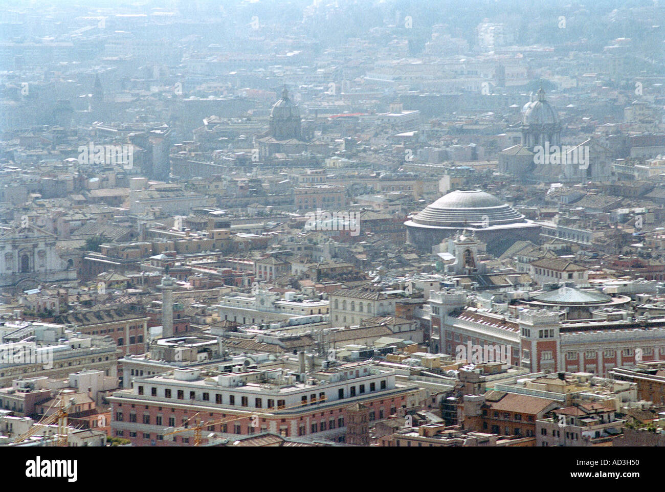 aerial view of rome and pantheon Stock Photo - Alamy