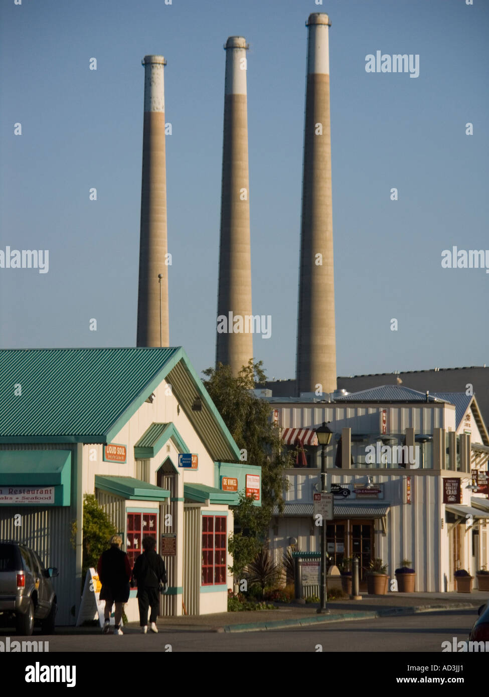 Power plant smokestacks Stock Photo - Alamy