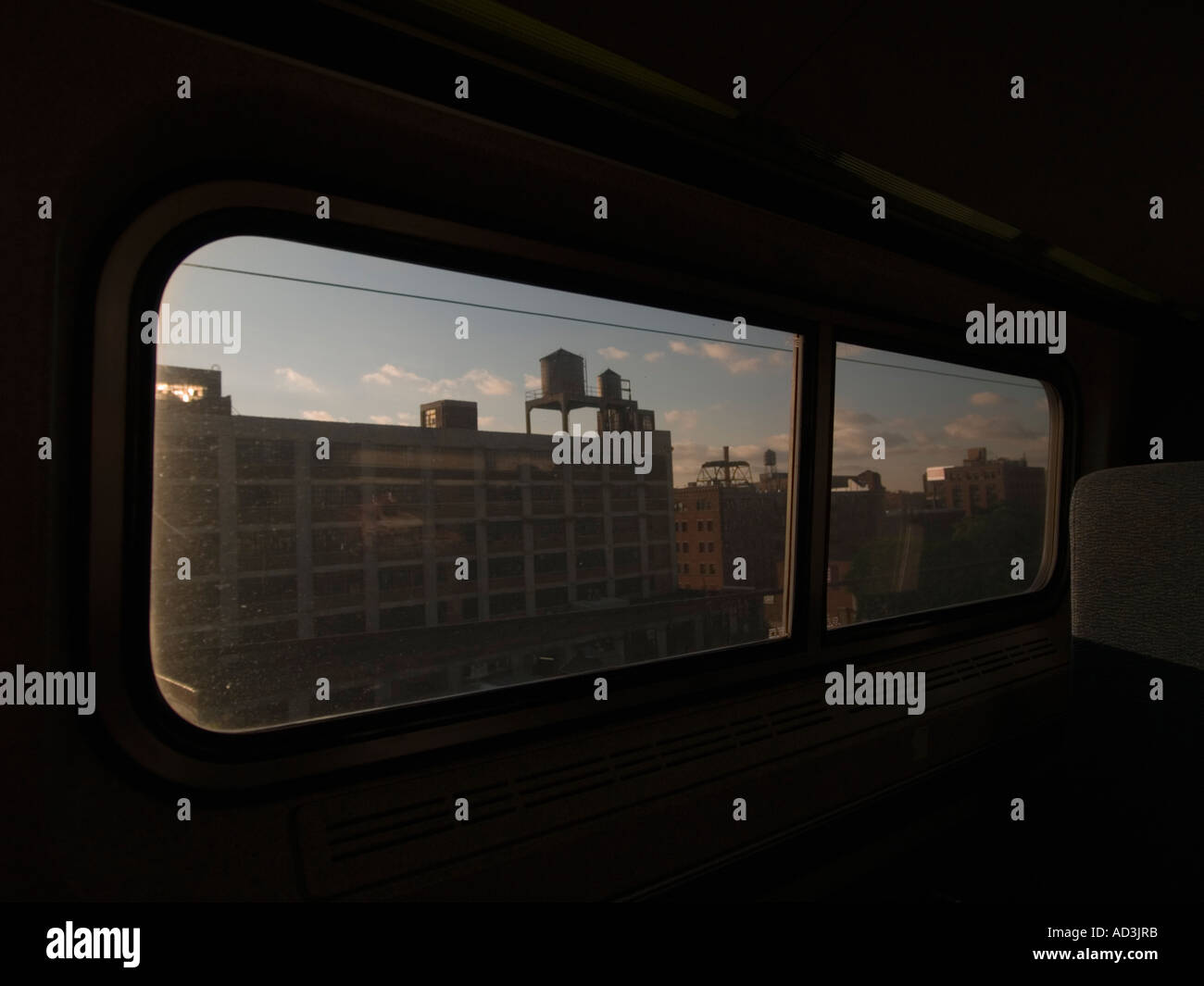On Amtrak train looking out a window Stock Photo - Alamy