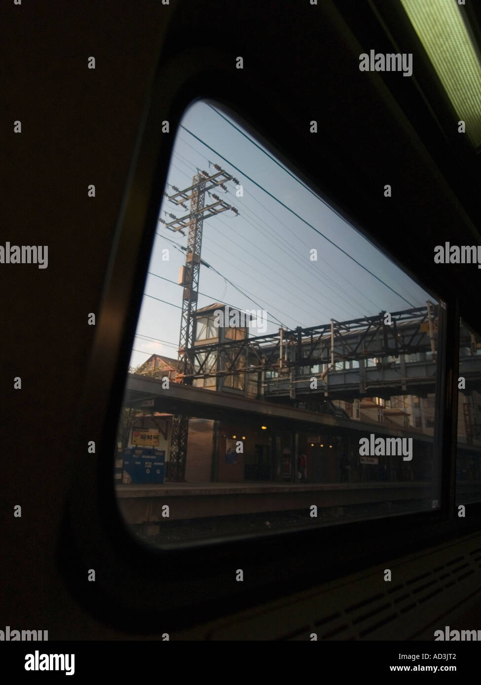 On Amtrak train looking out a window Stock Photo - Alamy