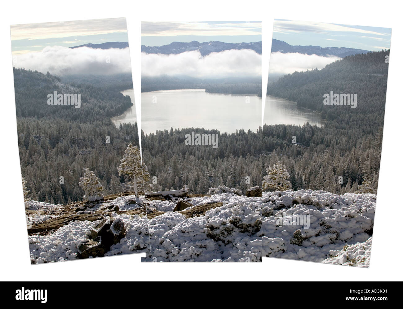 Winter lake Cut Out Stock Images & Pictures - Alamy