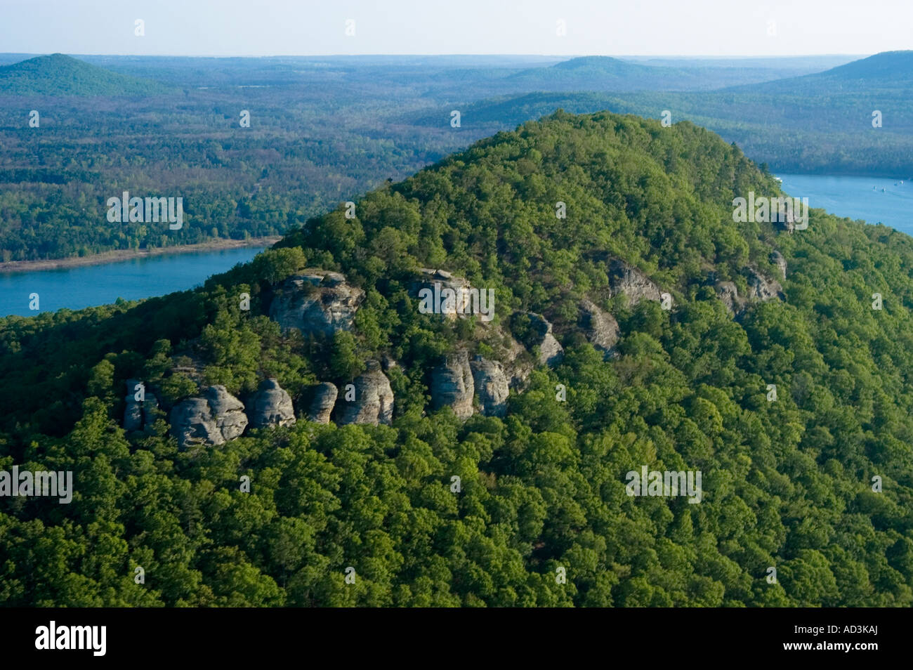 Aerial view of Sugarloaf Mountain on Greers Ferry Lake in the Ozarks of ... Aerial view of Sugarloaf Mountain on Greers Ferry Lake in the Ozarks of ...
