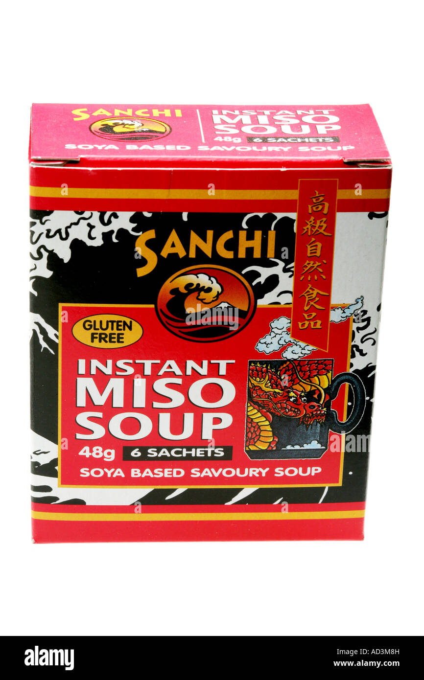 Miso soup soups eastern oriental japanese box boxes food hi-res stock ...