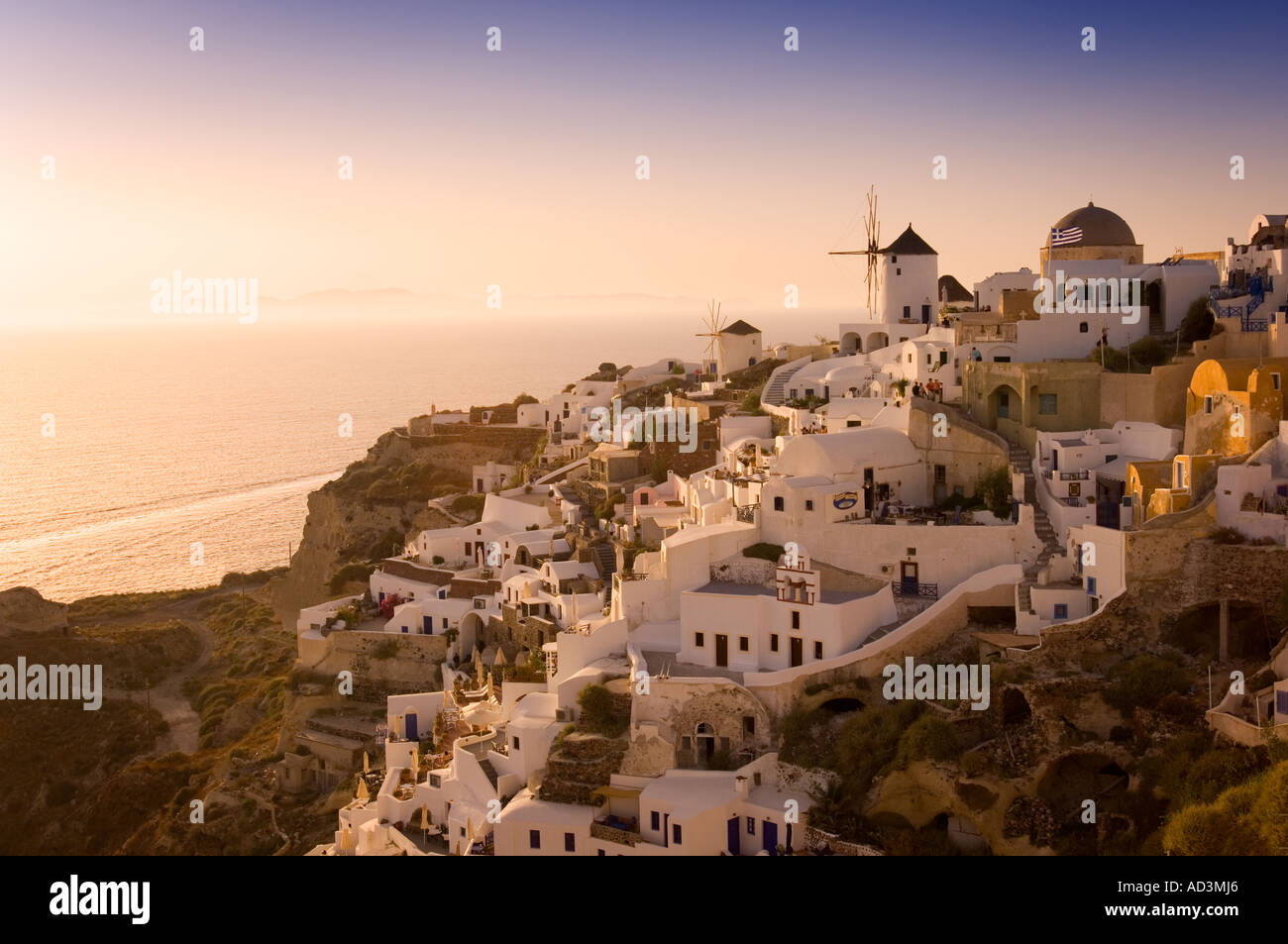 Santorini view from oia castle hi-res stock photography and images - Alamy