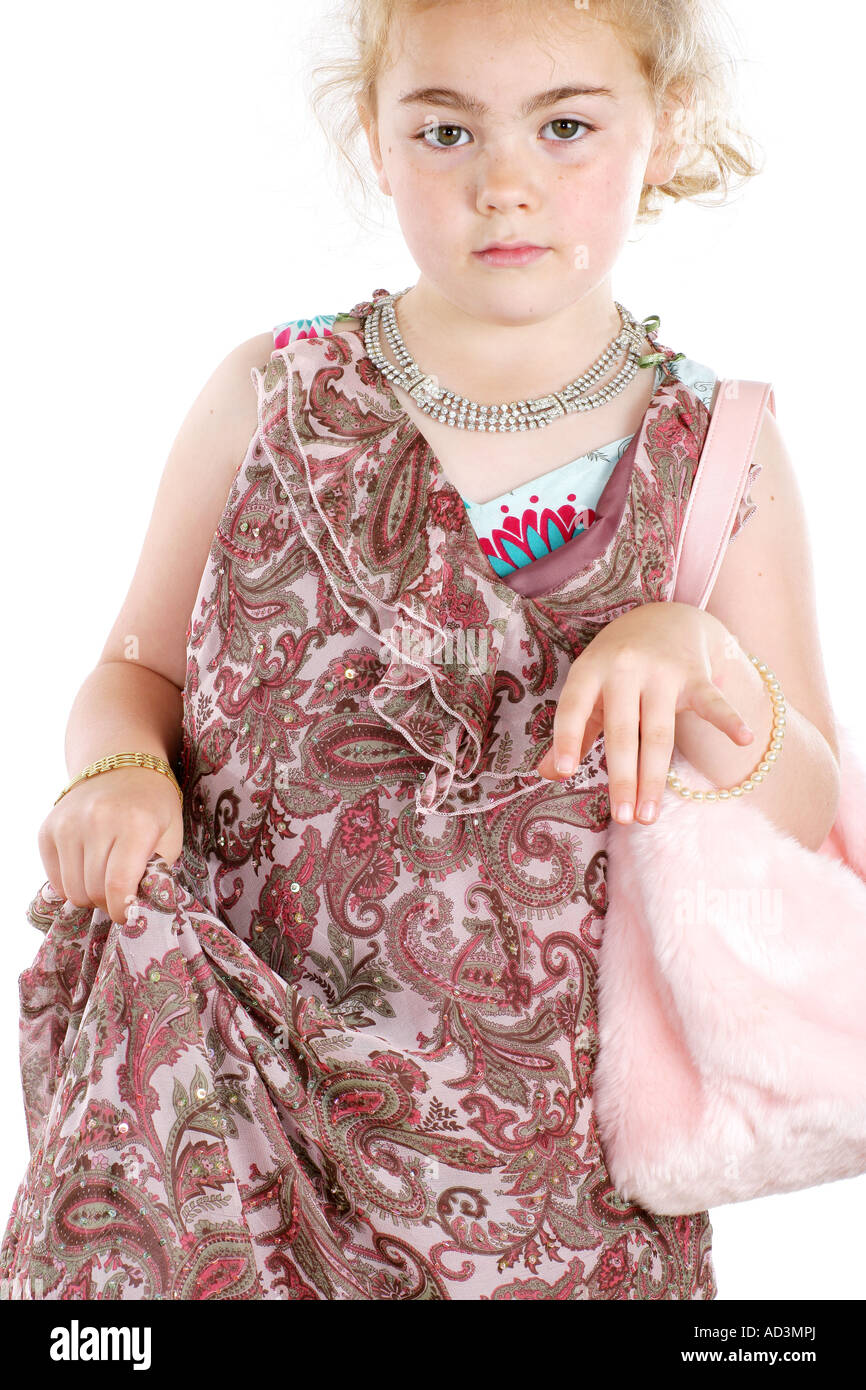 Young Girl Dressing Up Model Released Stock Photo - Alamy