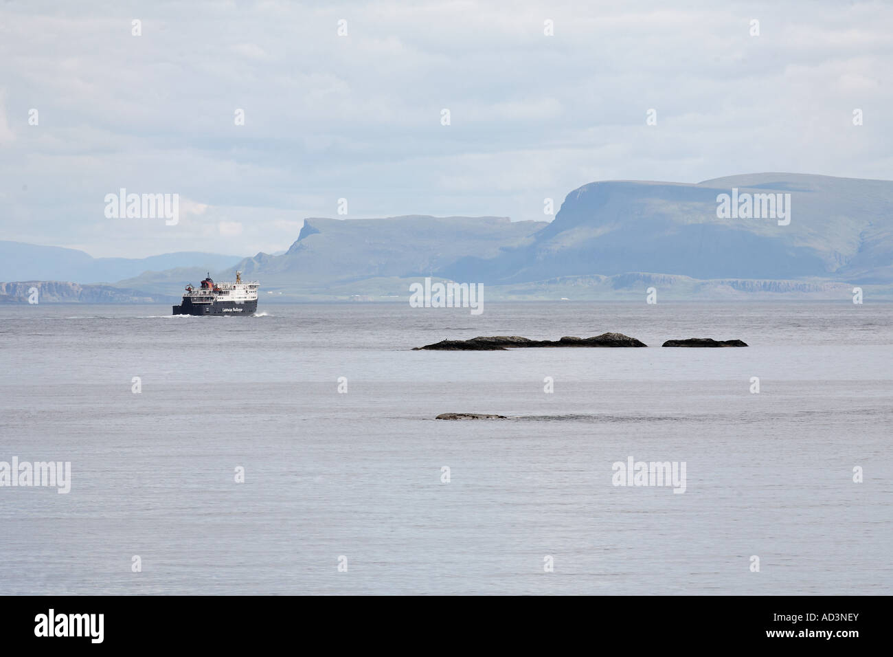 MV Hebrides in passage between Tarbert on the Isle of Harris and Uig on ...