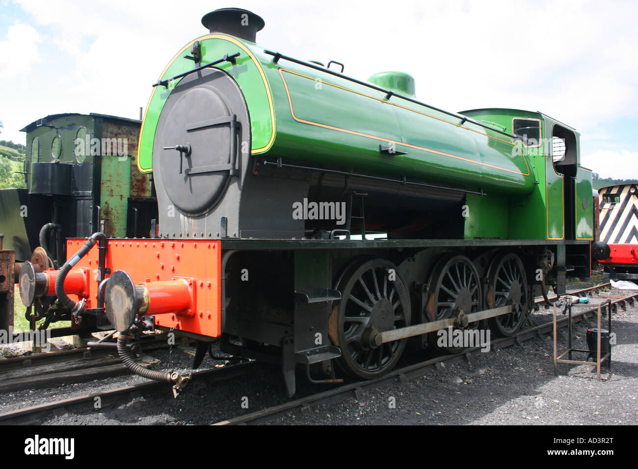 Classic old steam railway engine on the Gwili railway at Bronwydd Arms ...