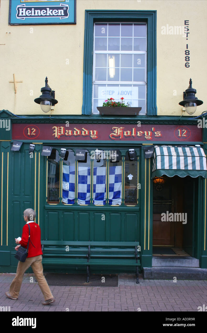 Traditional old pub in The Square, Dungarvan, County Waterford ...