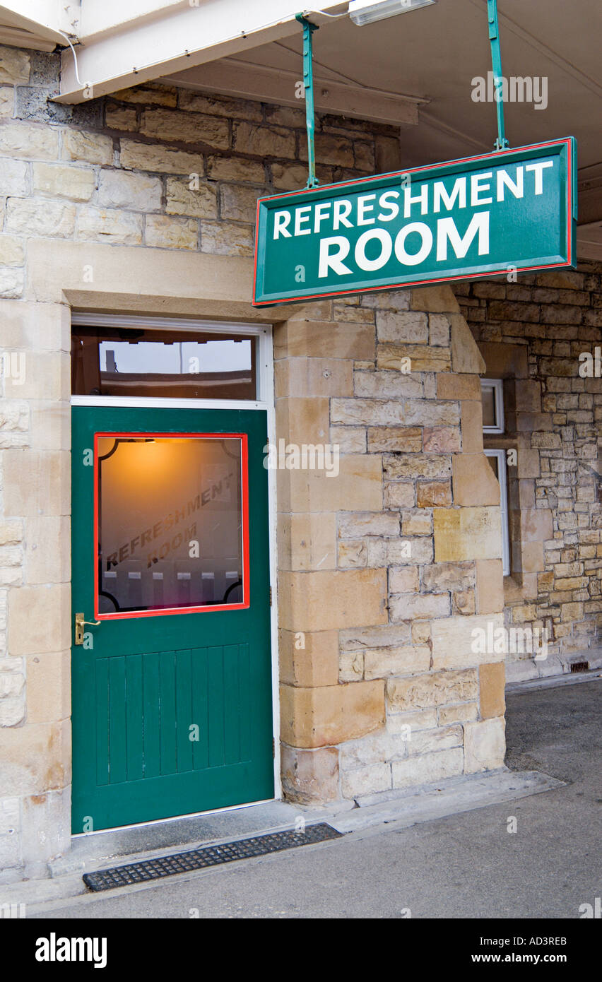 Refreshment Room door Carnforth railway station in Lancashire England ...