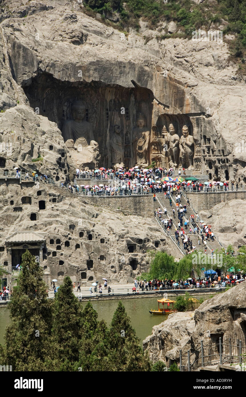 Carved Buddha Images at Longmen Caves Dragon Gate Grottoes Unesco World ...