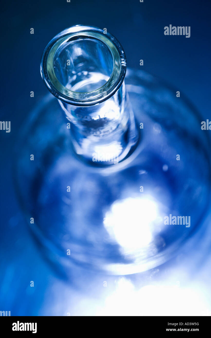Glass science container with blue tint Stock Photo - Alamy
