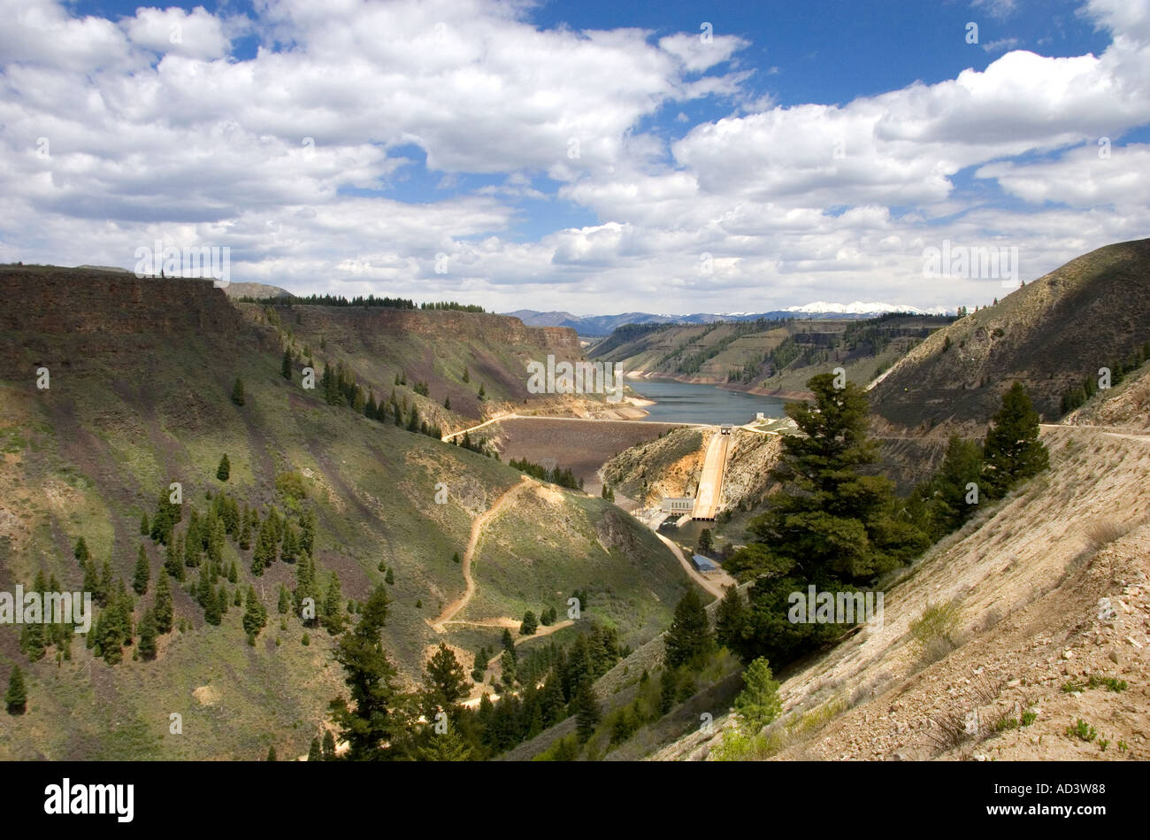 Anderson Ranch Dam on the South Fork of the Boise River in Idaho Stock ...