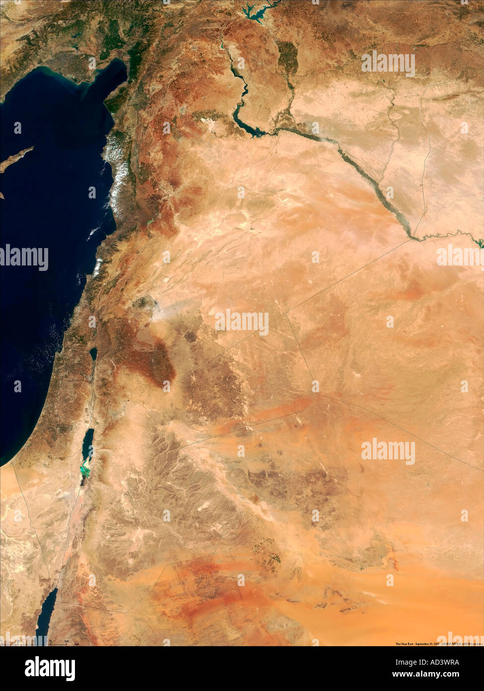 Israel, satellite image Stock Photo - Alamy