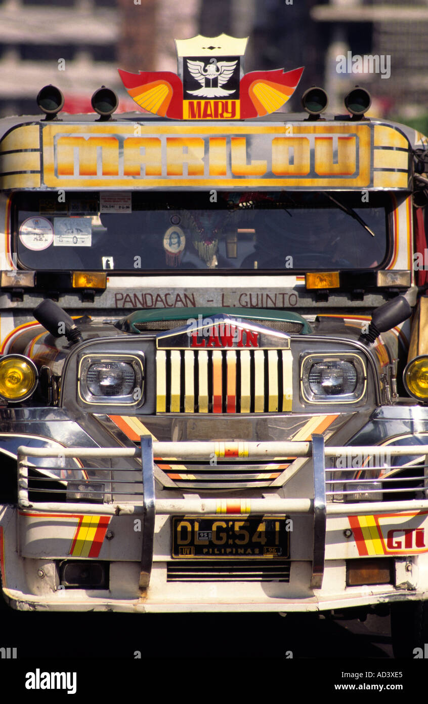 A Jeepney in the Philippines Stock Photo - Alamy