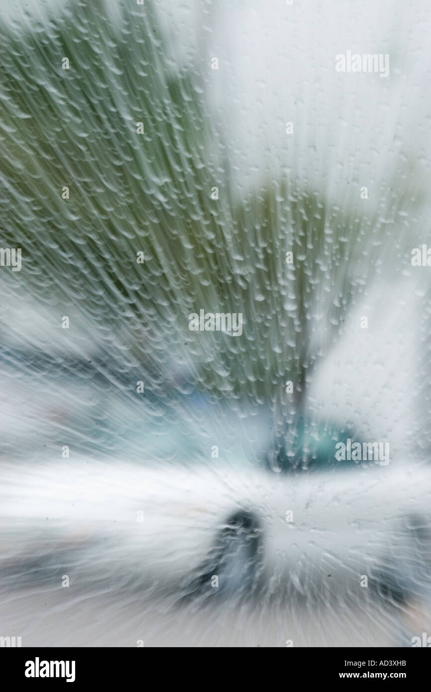 Rain drops on a car window Stock Photo - Alamy