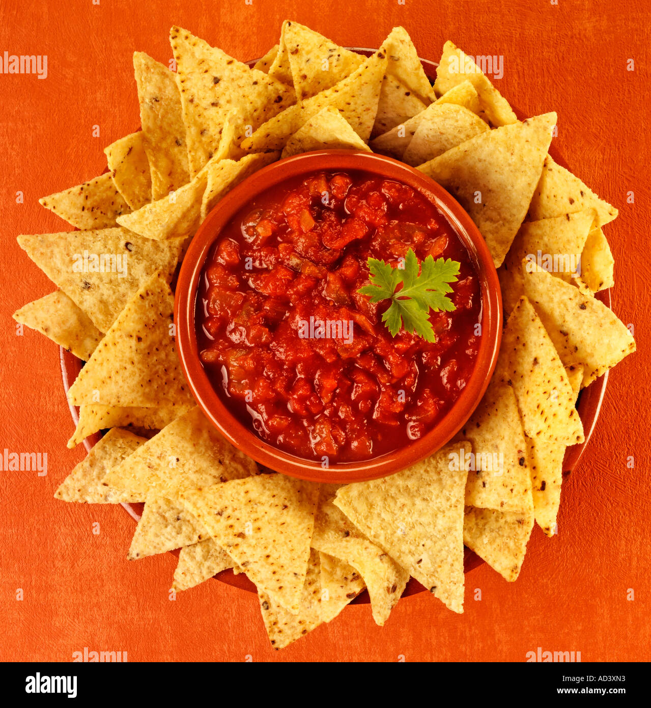 TORTILLA CHIPS AND SALSA Stock Photo - Alamy