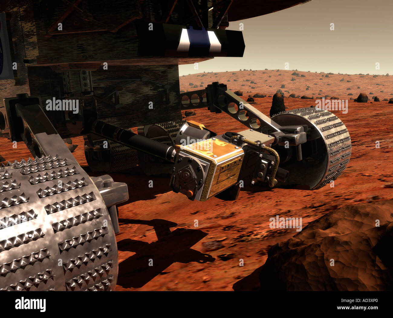 This is a close-up view of the arm on NASA's Mars 2003 Rover that ...
