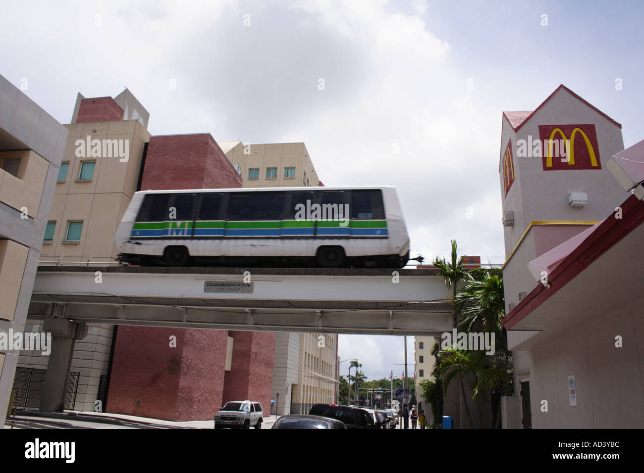 downtown miami metromover Stock Photo - Alamy