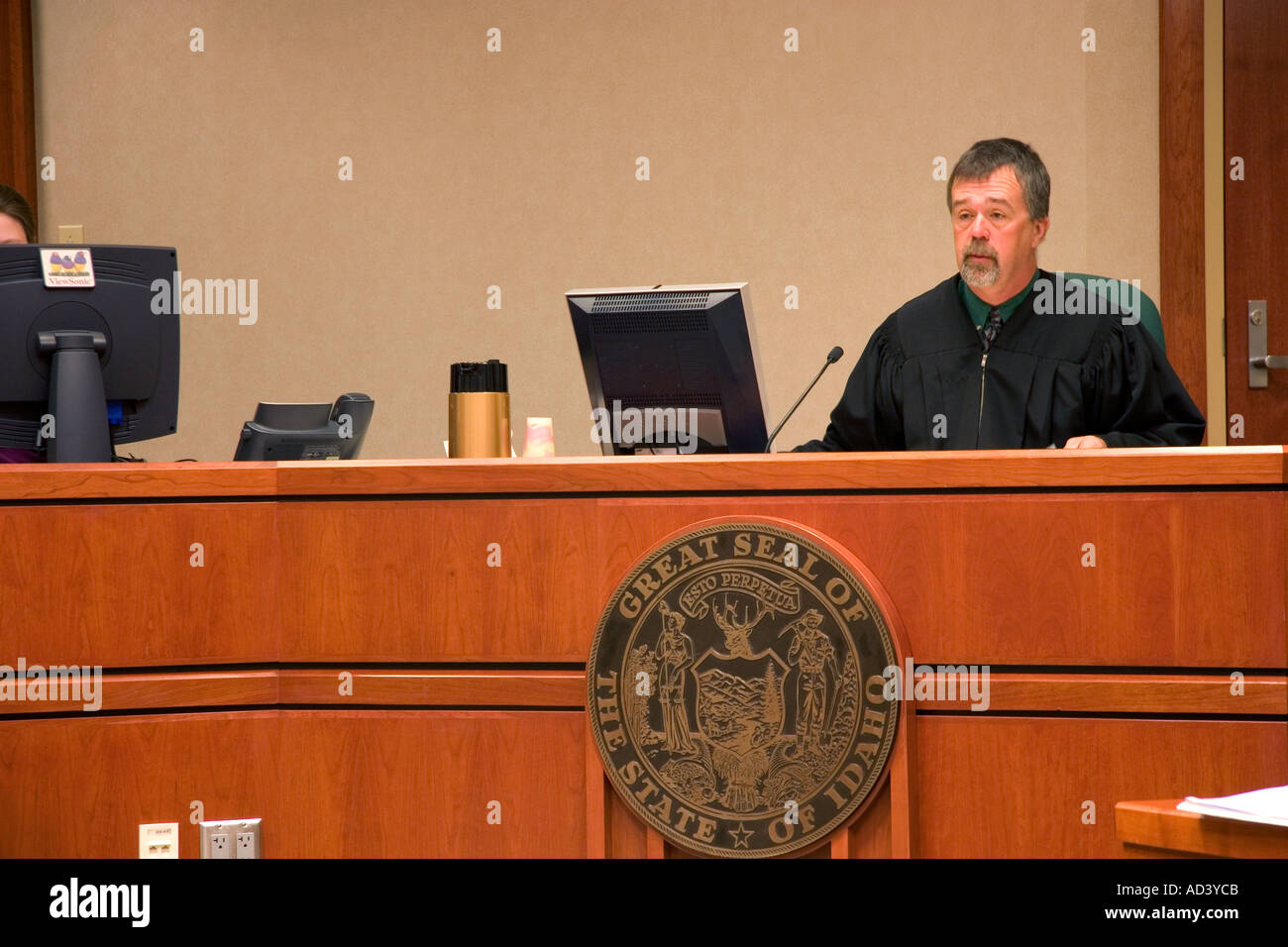 Court room scene with judge in Boise Idaho Stock Photo - Alamy