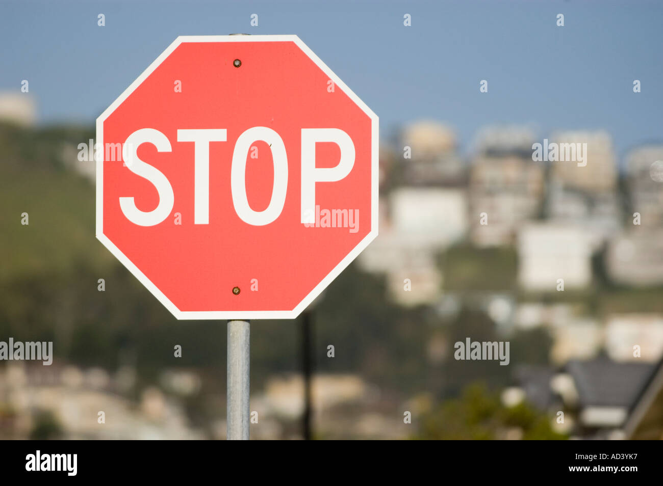 Stop Sign At Intersection High Resolution Stock Photography and Images ...