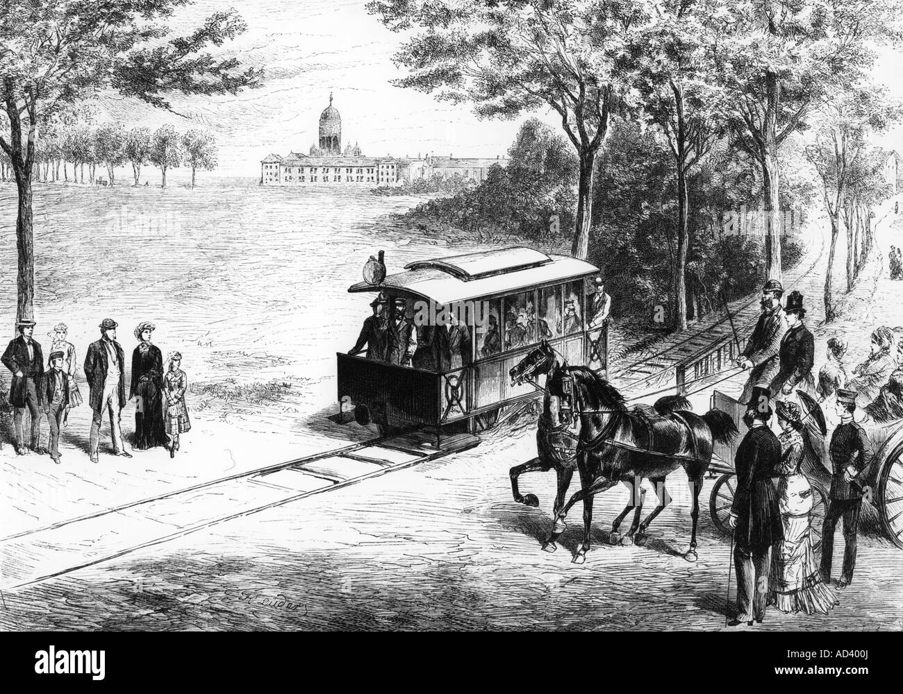 transport/transportation, public transportation, tram, first electric ...