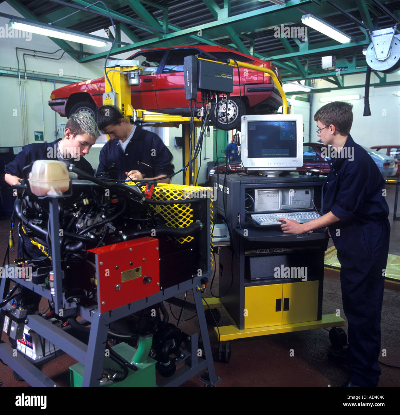 Apprentice Car Mechanics Wales UK 37557SB Stock Photo - Alamy