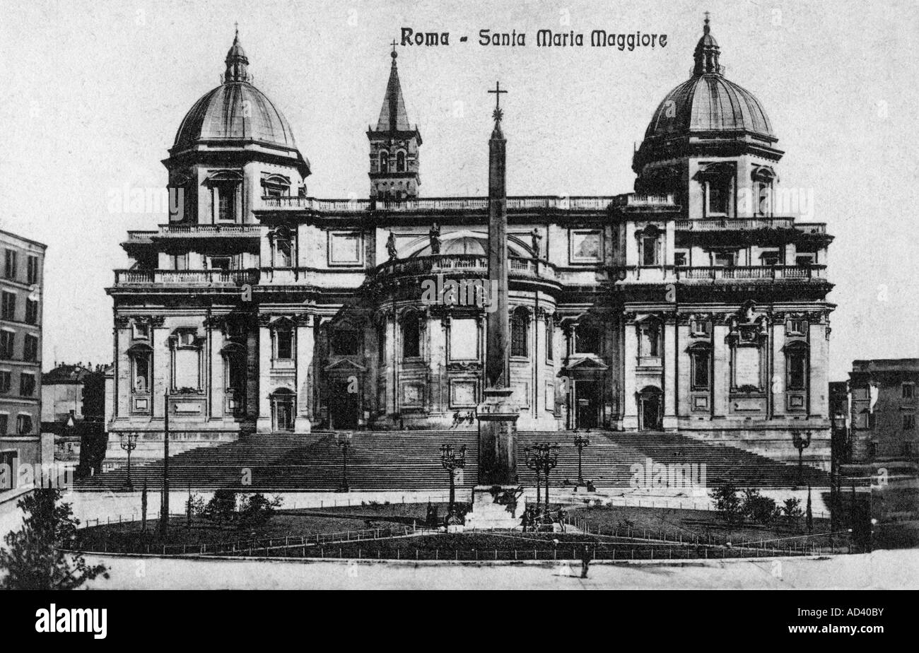 geography / travel, Italy, Rome, churches, Santa Maria Maggiore, front ...