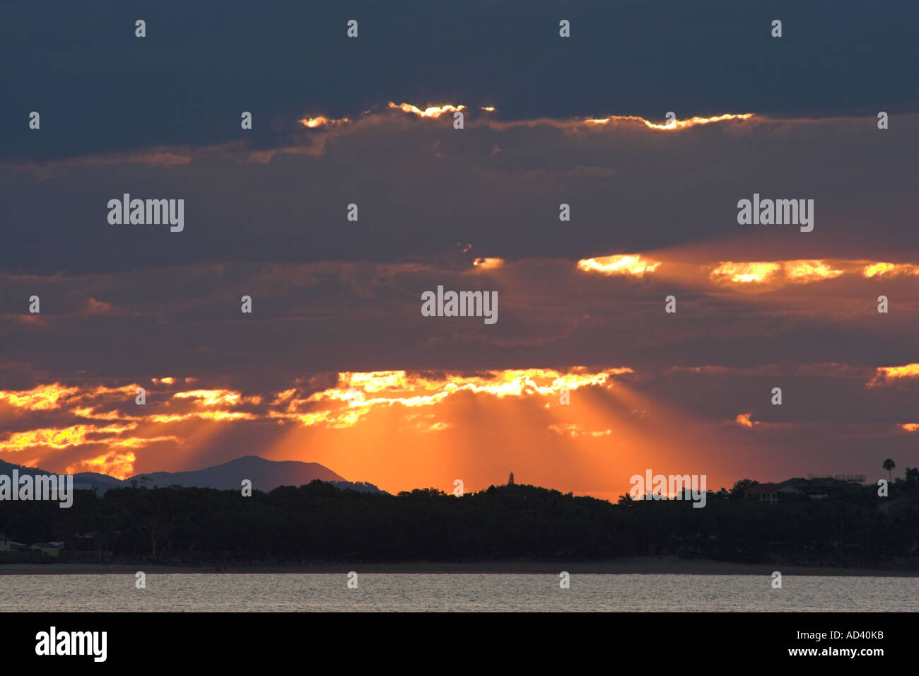 Sunset from Slade Point Mackay Queensland Australia Stock Photo - Alamy