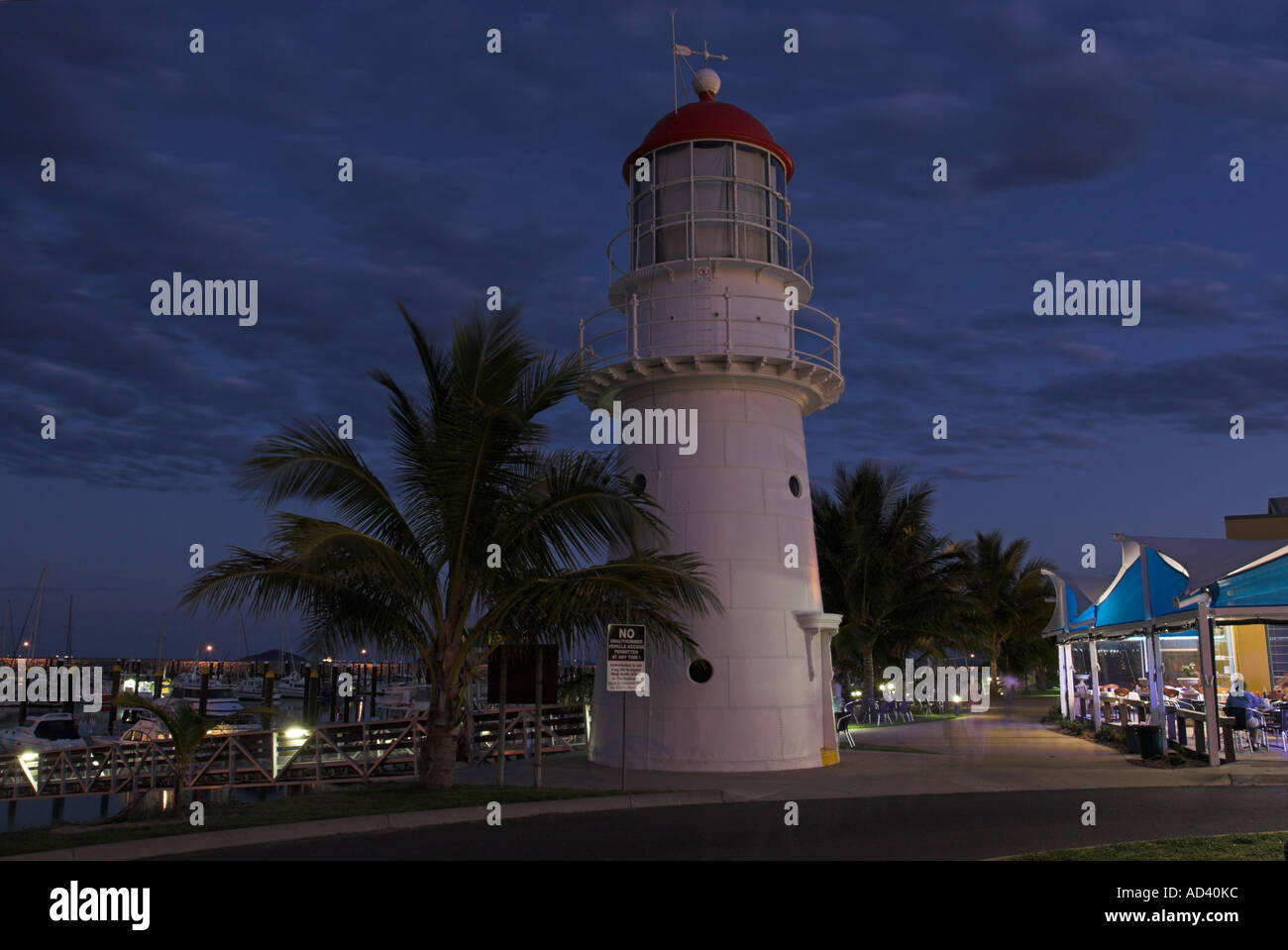 Mackay Marina Pine Islet Lighthouse 1885 1985 Stock Photo - Alamy
